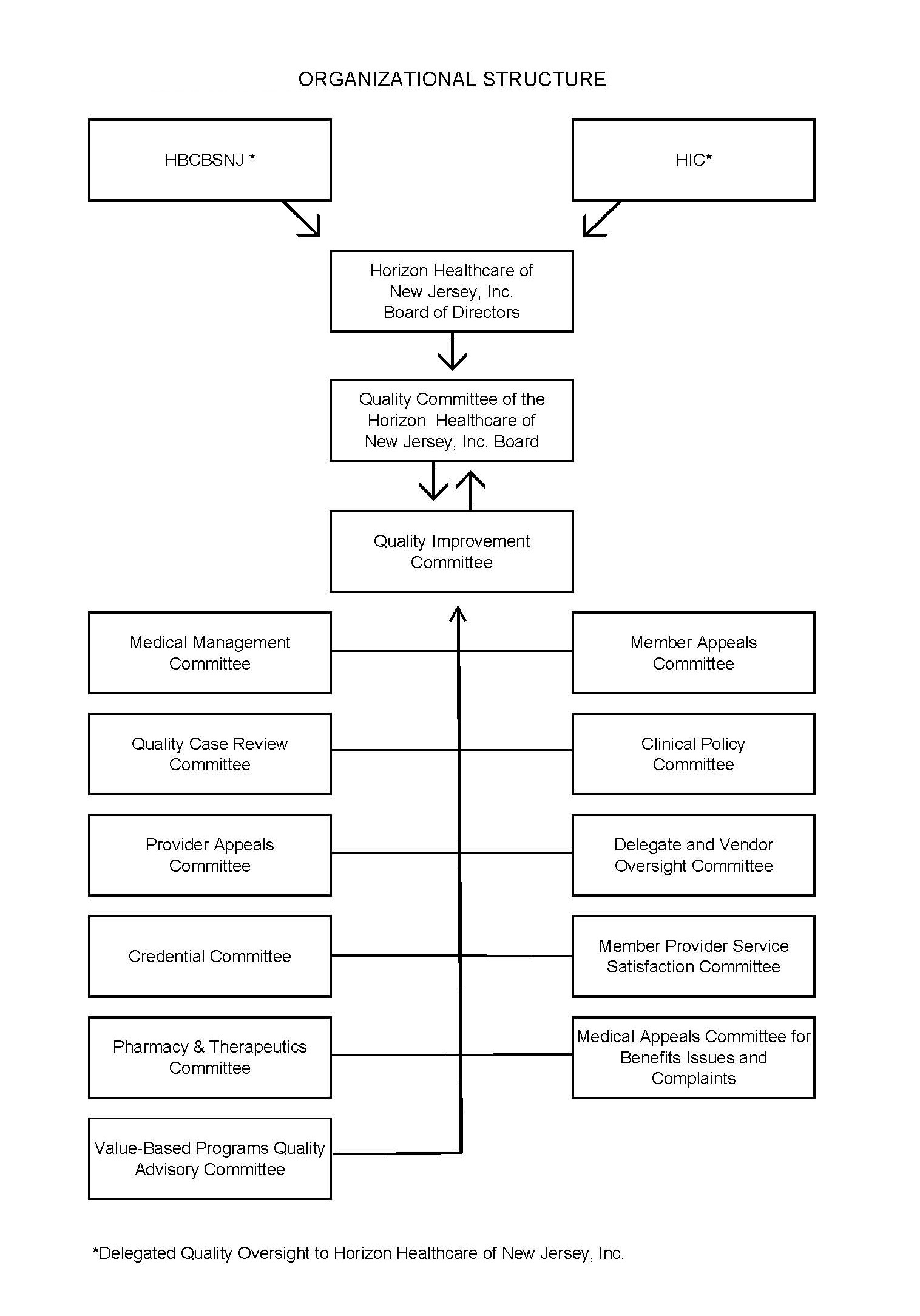 Organizational Structure of The QI Program - Horizon Blue Cross Blue ...